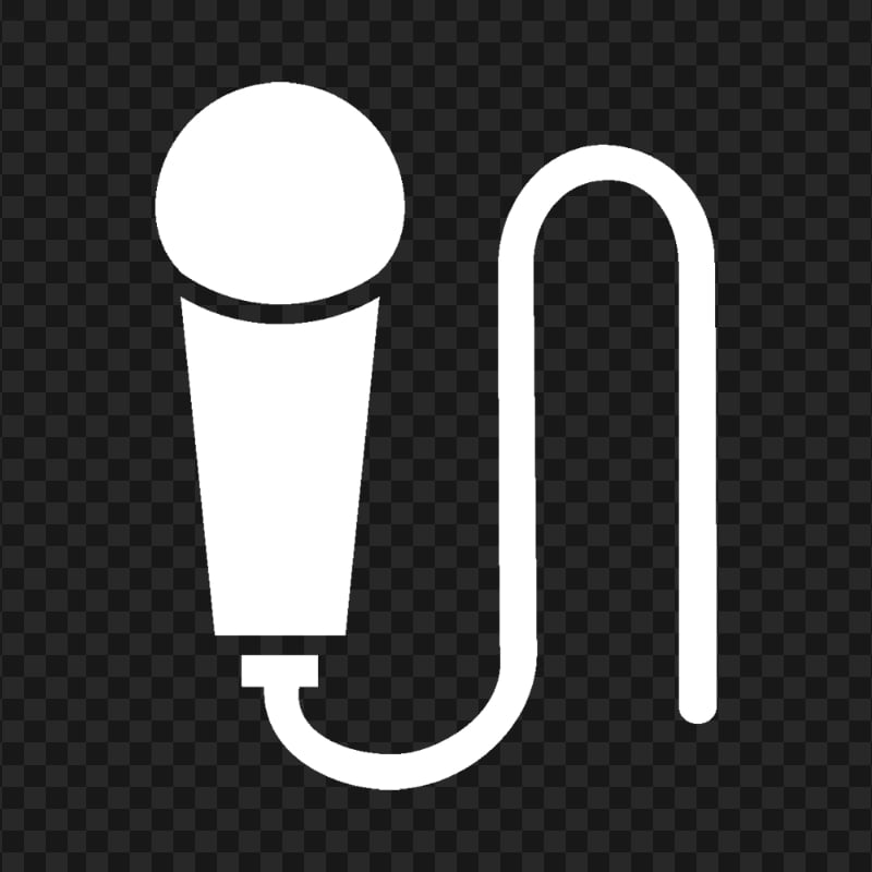 Hand Microphone Mic White Icon | Citypng