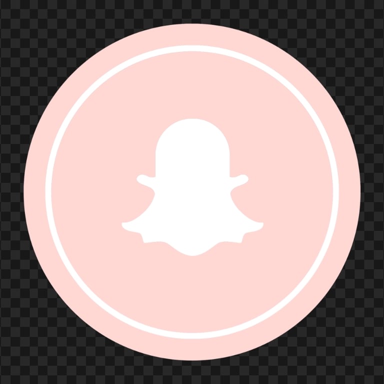 HD Snapchat Pink & White Round Logo Icon PNG Image | Citypng