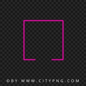 Aesthetic Neon Pink Square Frame PNG Image | Citypng