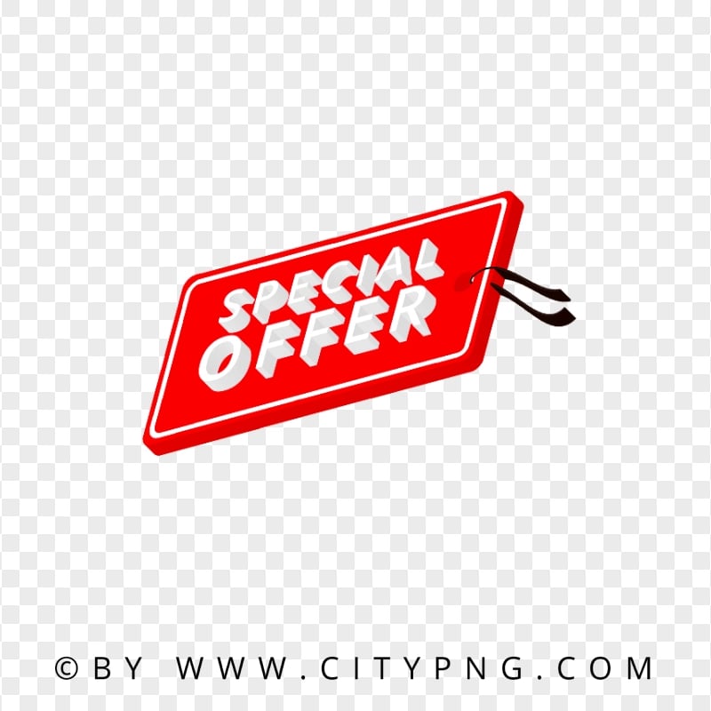 Special Offer Red 3D Tag HD PNG | Citypng