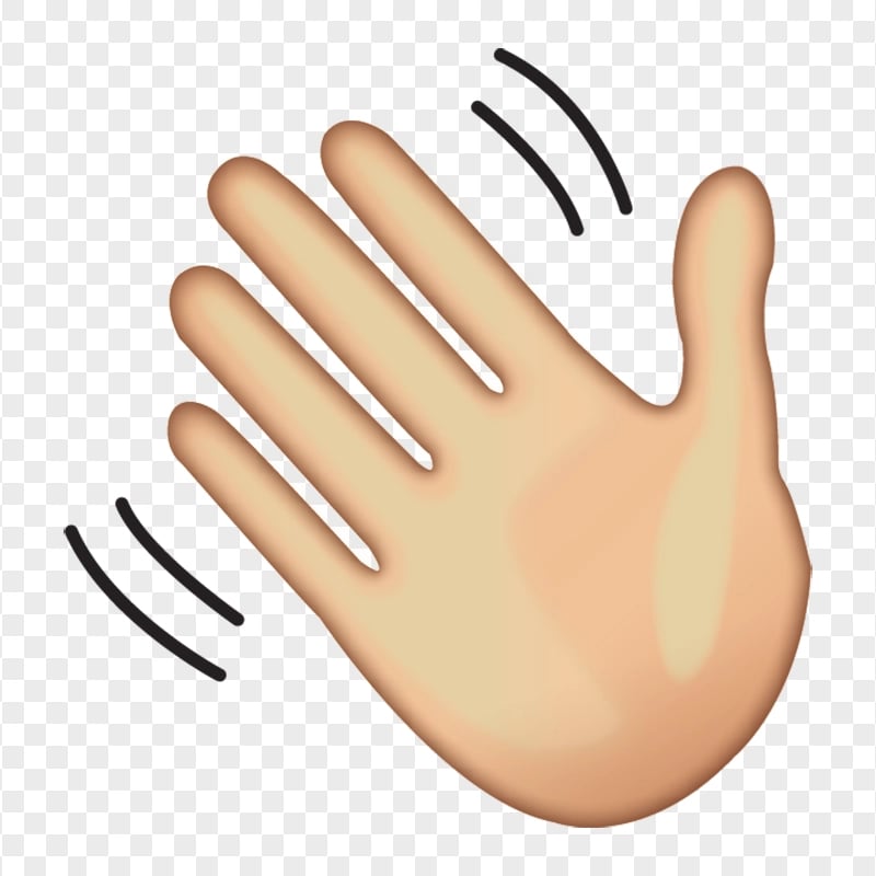 Waving Emoji Hand Hello Icon PNG | Citypng