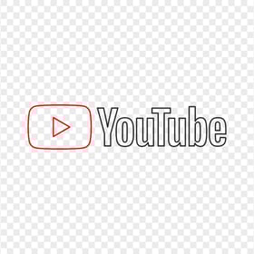 HD White Vertical Outline Youtube YT Logo Icon PNG | Citypng