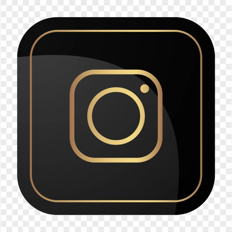 Square Luxury Golden Instagram Icon Logo | Citypng