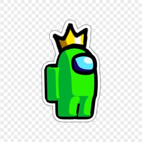 HD Black Among Us Character Crown Hat Stickers PNG | Citypng