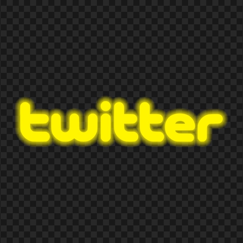 HD Twitter Yellow Neon Logo PNG | Citypng