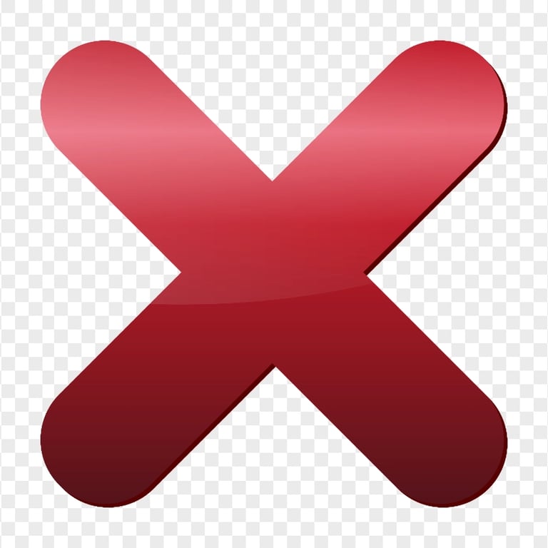 HD Red X Cross Mark Icon PNG | Citypng