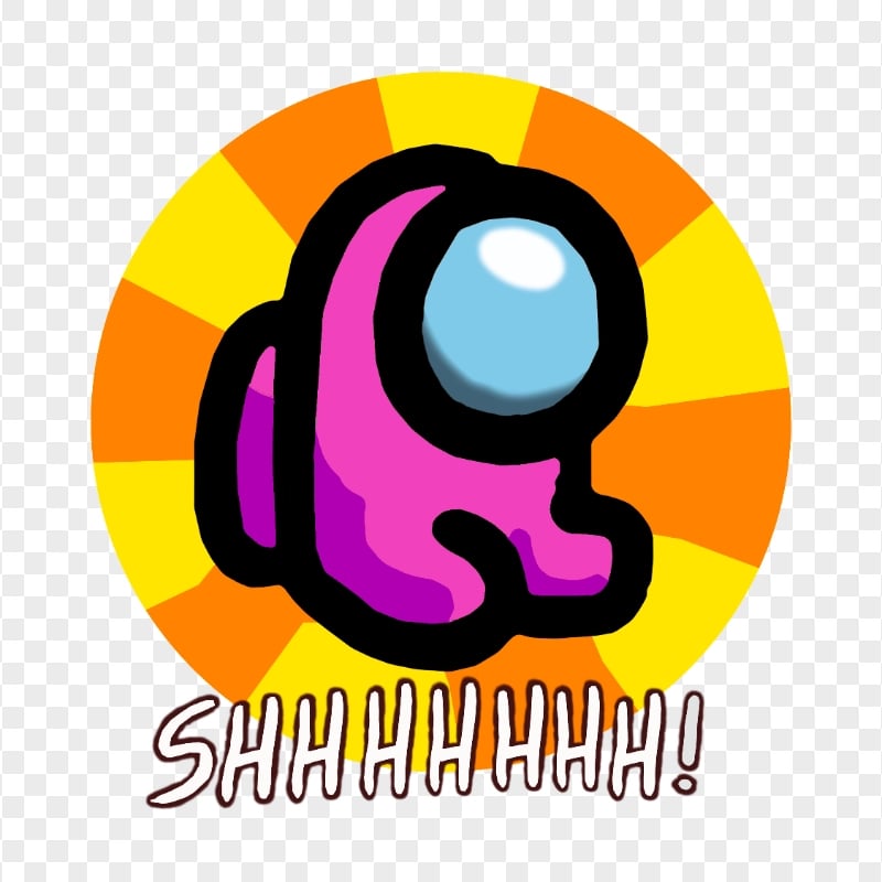 HD Pink Among Us Mini Crewmate Shhh PNG | Citypng