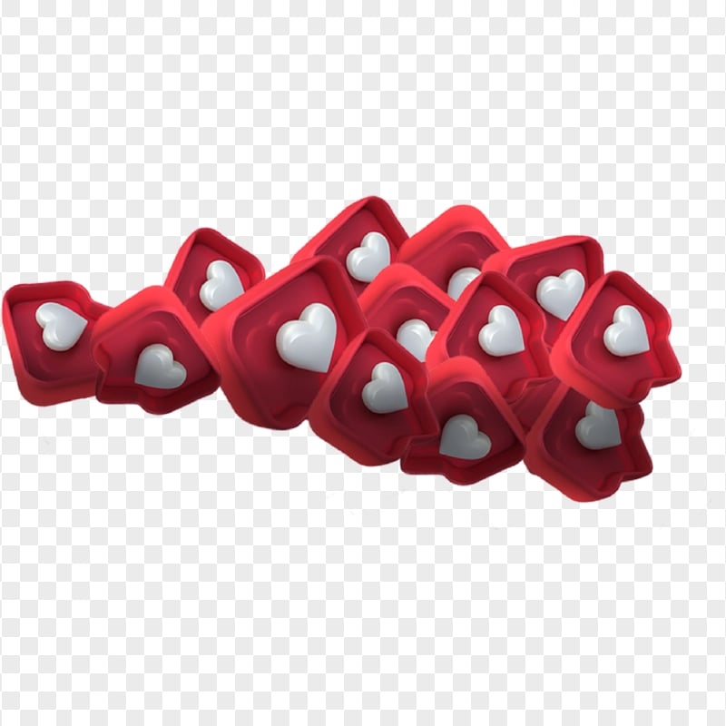 Floating 3D Instagram Likes Icons | Citypng