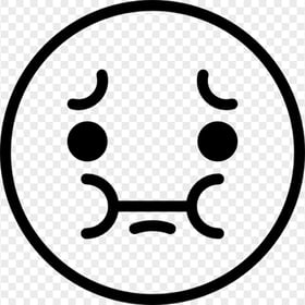 Sick Face Black And White Emoji Emoticon Icon | Citypng