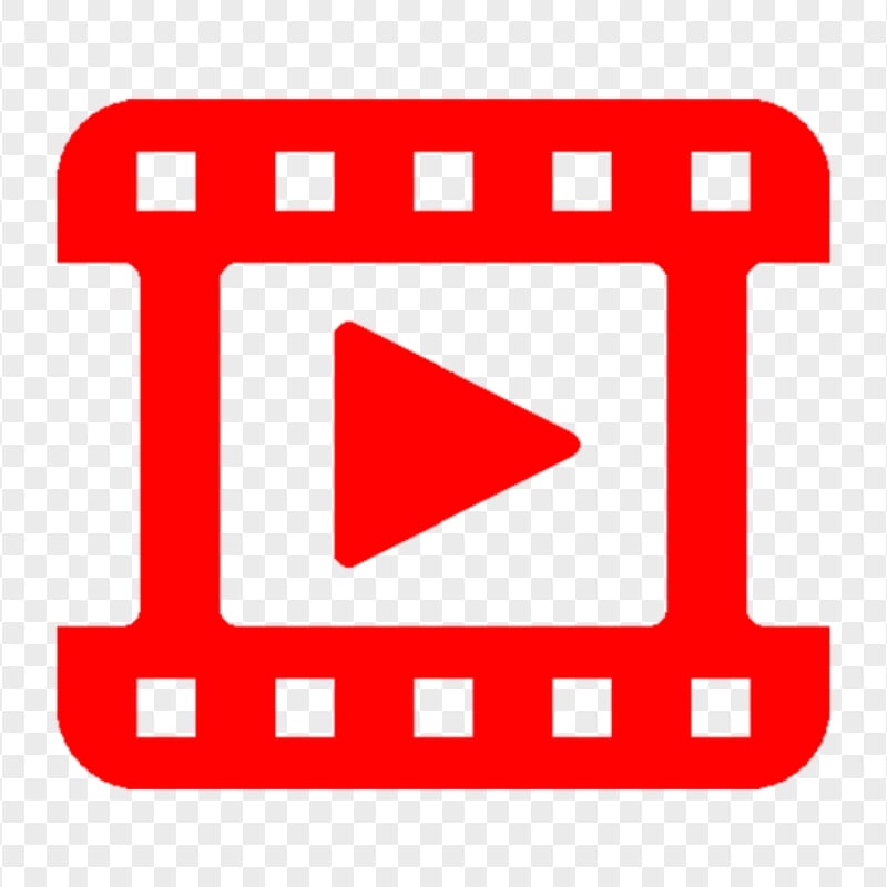 Transparent HD Video Play, Watch Player Red Icon | Citypng