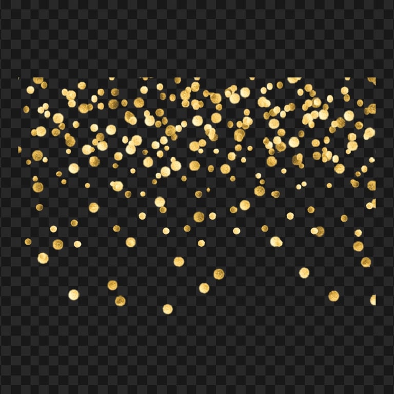 Falling Gold Glitter Confetti Effect HD PNG | Citypng