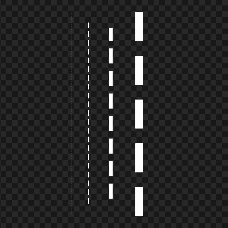 Four White Dashed Lines PNG | Citypng