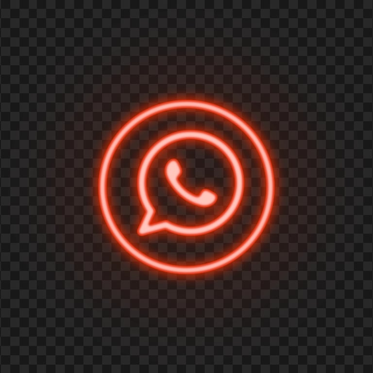 HD Red Outline Whatsapp Wa Round Circle Logo Icon PNG | Citypng