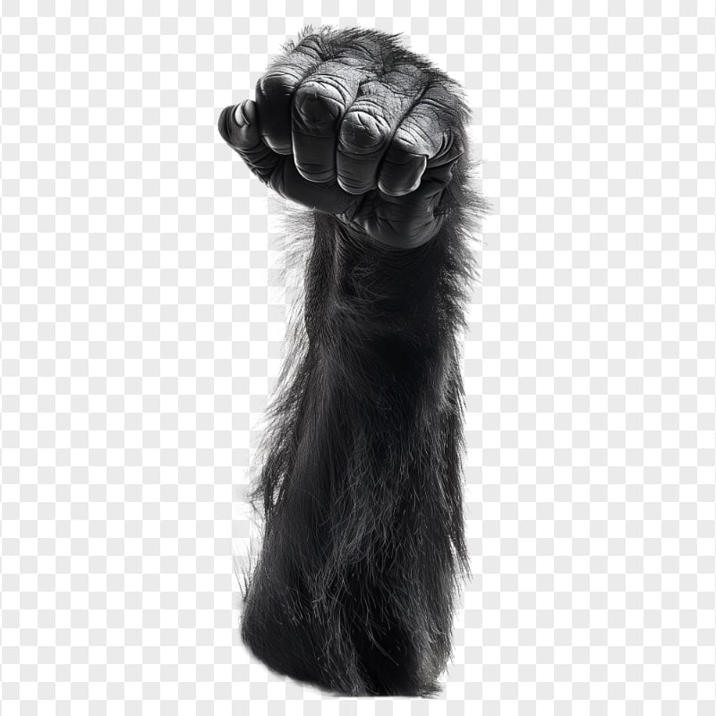 HD Black Hairy Gorilla Arm Transparent Background | Citypng