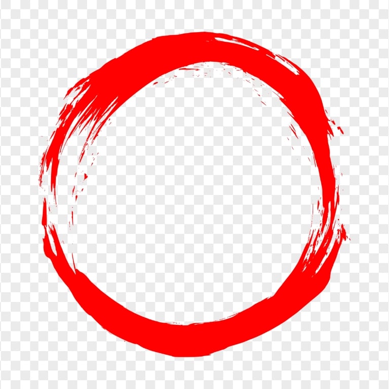 Brush Stroke Red Circle PNG | Citypng