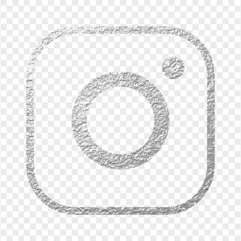 HD Silver Texture Outline Square Instagram Logo Icon PNG | Citypng