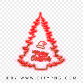 HD Creative Red Neon Christmas Tree PNG | Citypng