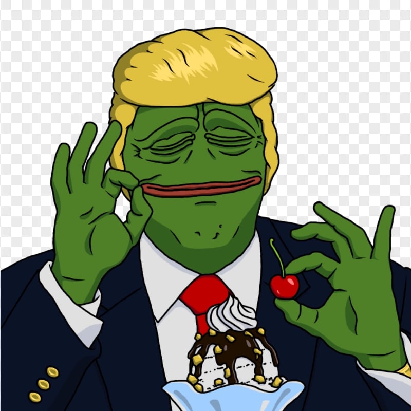 Donald Trump Pepe Frog Face Smiling | Citypng