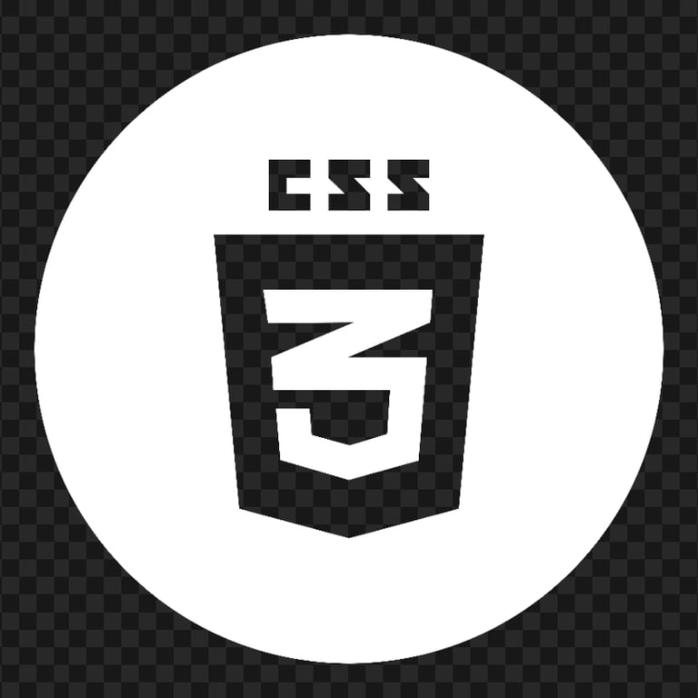 CSS3 Round White Logo Icon PNG | Citypng