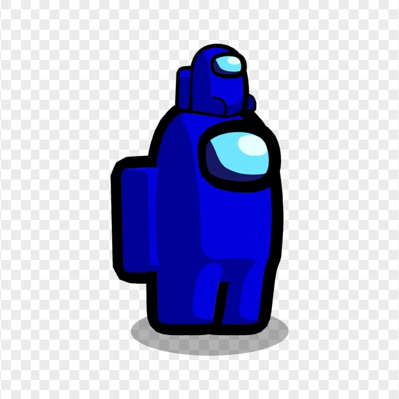 HD Dark Blue Among Us Character With Child On Head PNG | Citypng