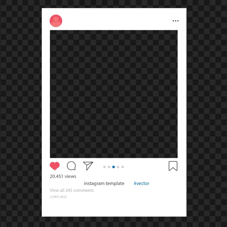 Instagram Post Mockup Template With Like Heart | Citypng