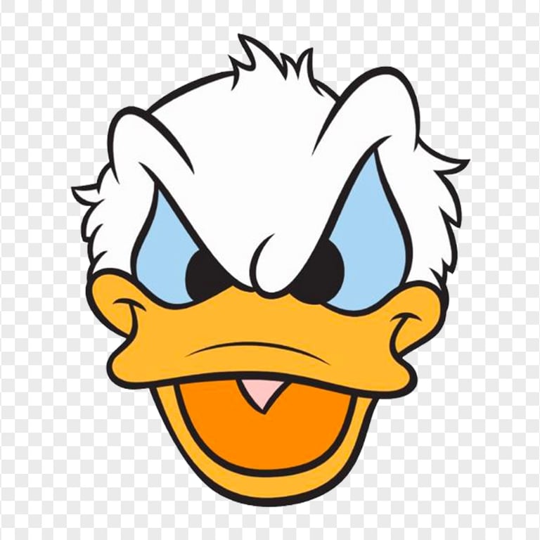 Donald Duck Anger Face HD PNG | Citypng