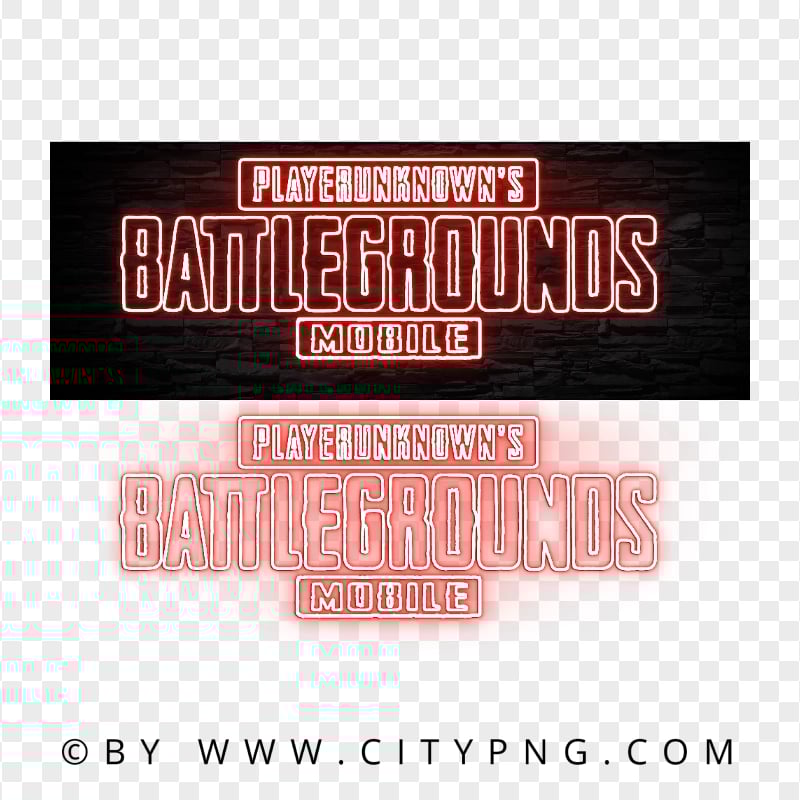 HD Player Unknown Battlegrounds PUBG Red Light Neon Logo PNG | Citypng