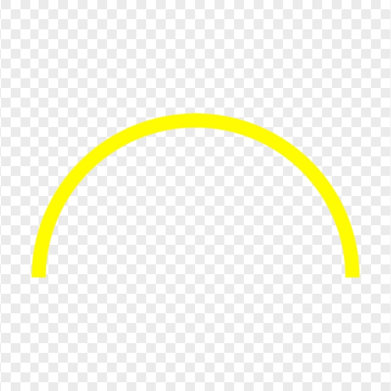HD Half Semi Circle Border Yellow Frame PNG | Citypng