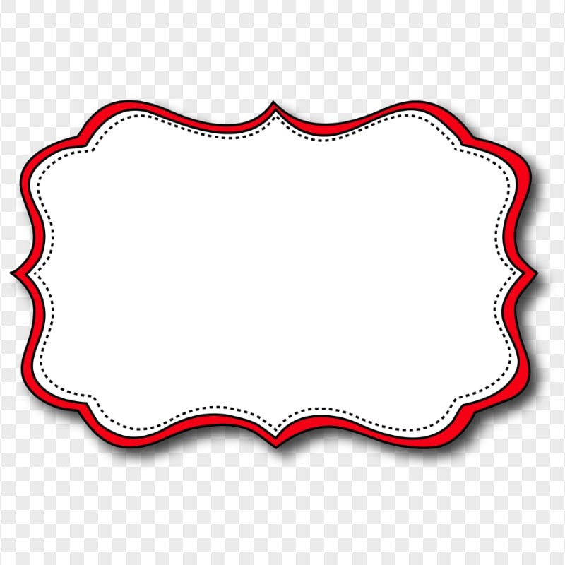 HD Red & White Decorative Banner Label PNG | Citypng