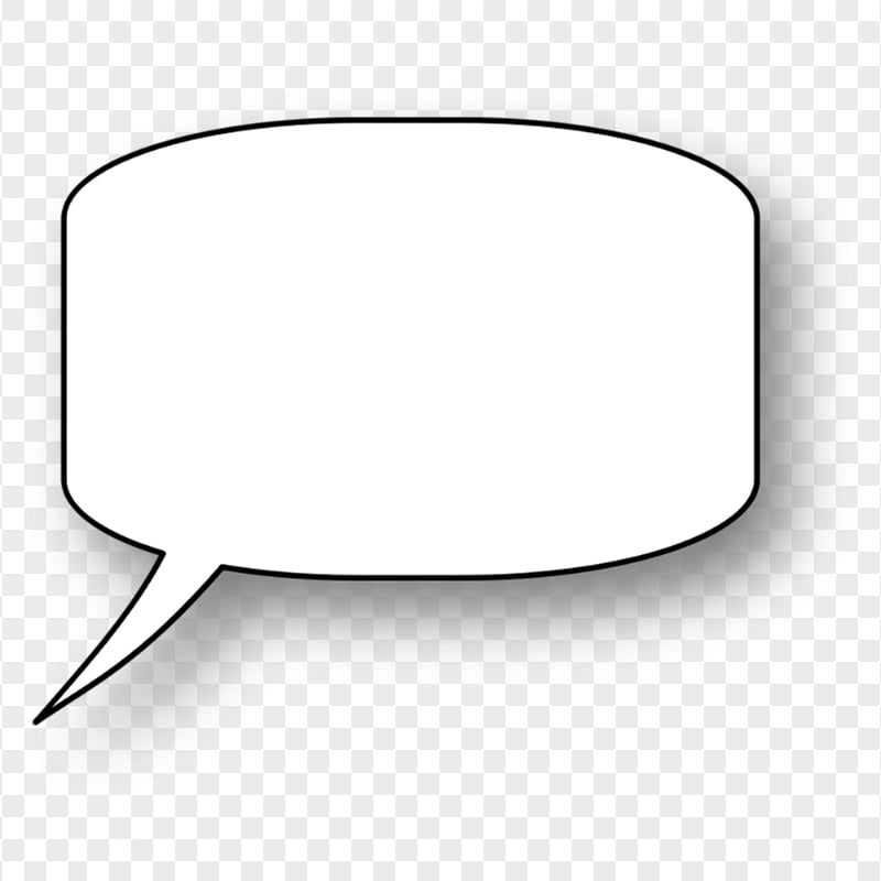 Oval Rectangle Outline Cartoon Thought Bubble | Citypng
