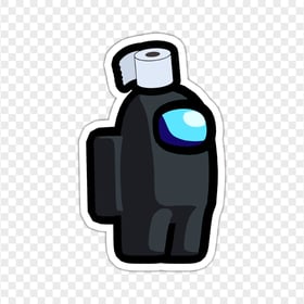 HD Black Among Us Character Crewmate Face Front View PNG | Citypng