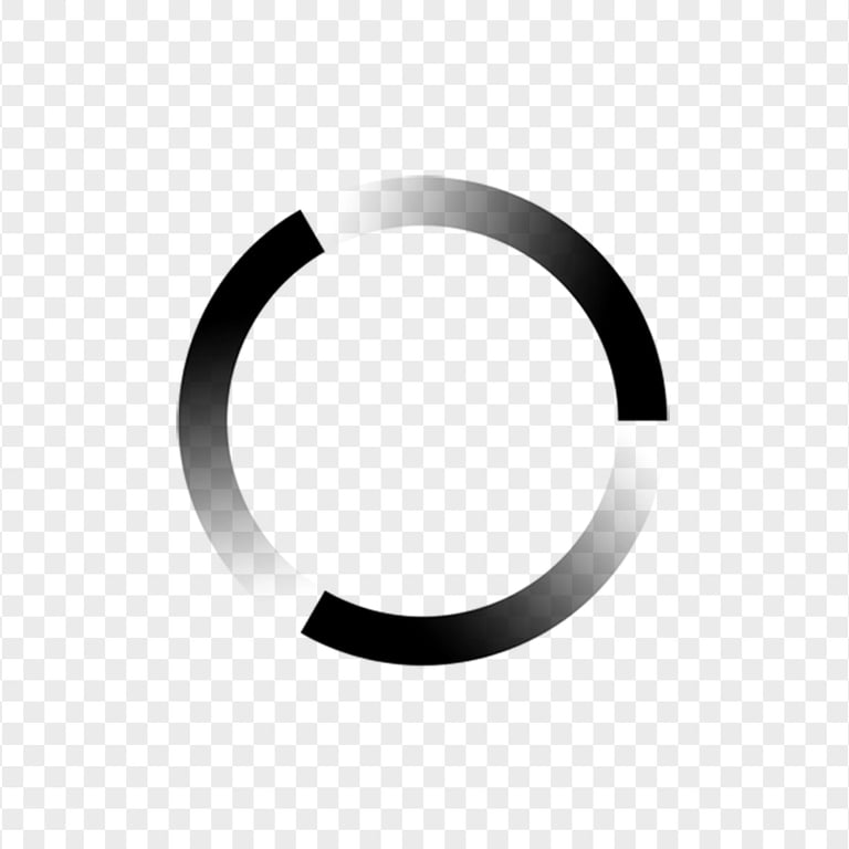 Round Loading Circle Black Icon Image PNG | Citypng