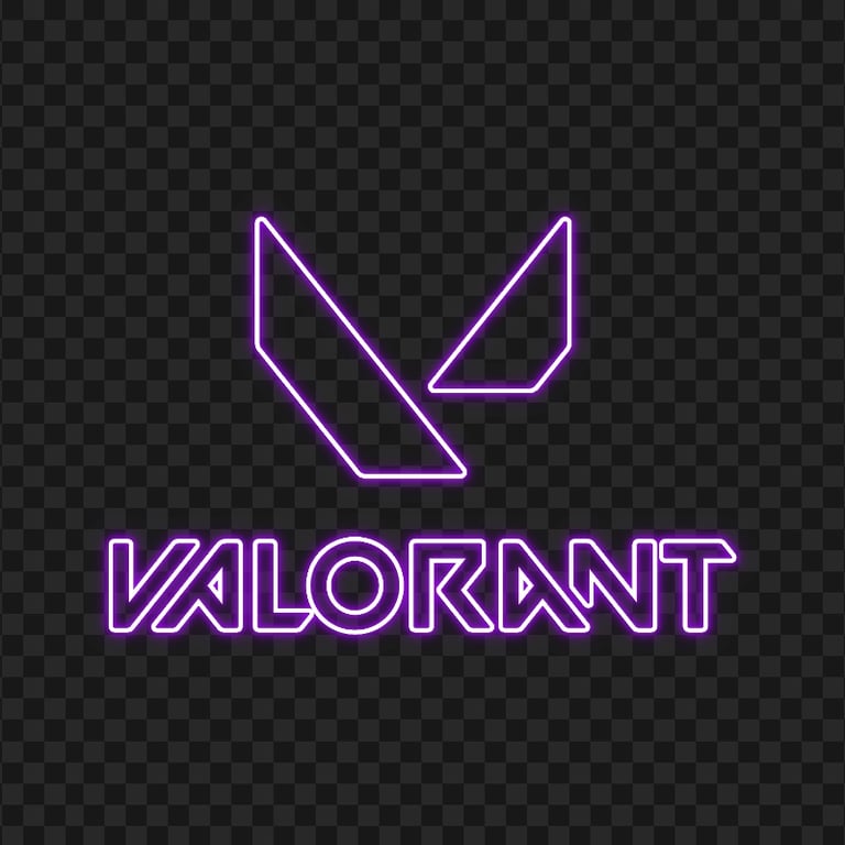 HD Valorant Neon Purple Logo With Symbol PNG | Citypng