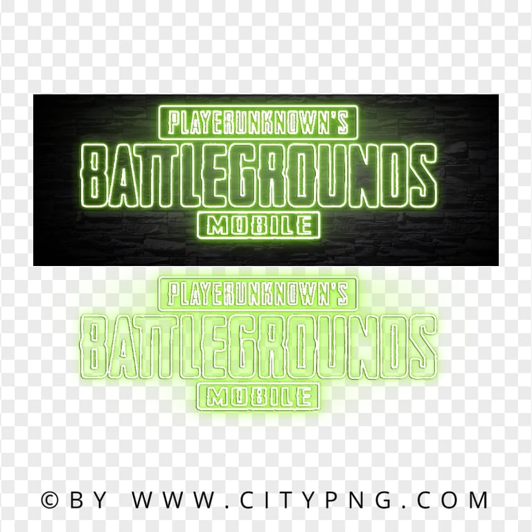 HD Player Unknown Battlegrounds PUBG Green Light Neon Logo PNG | Citypng