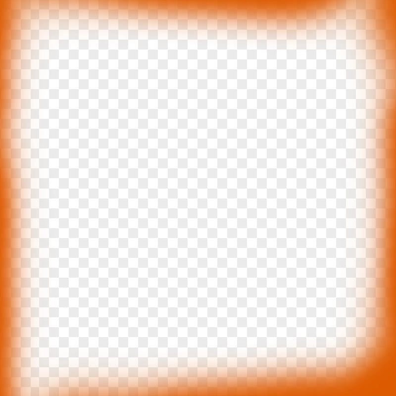 Glowing Orange Blurry Square Frame Image PNG | Citypng