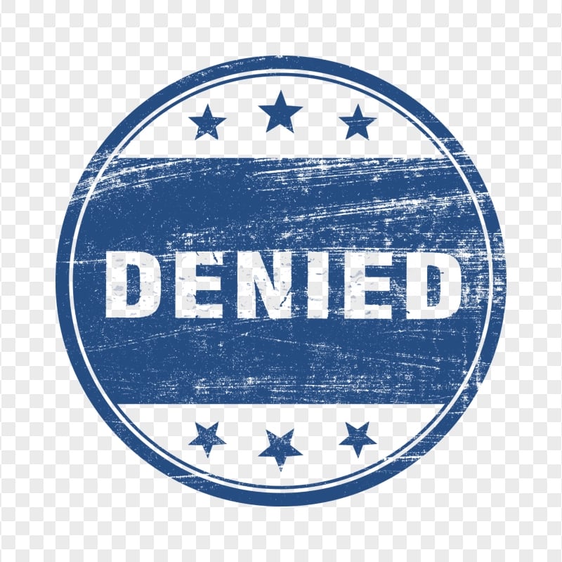 Denied Round Blue Stamp Icon | Citypng