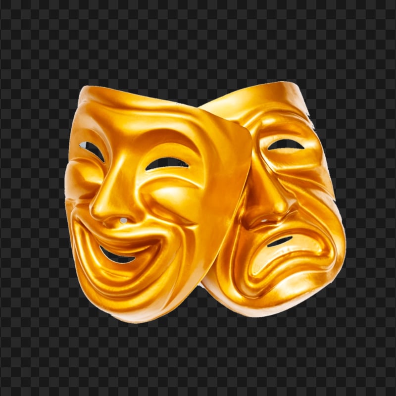 Gold Theatre Masks FREE PNG | Citypng