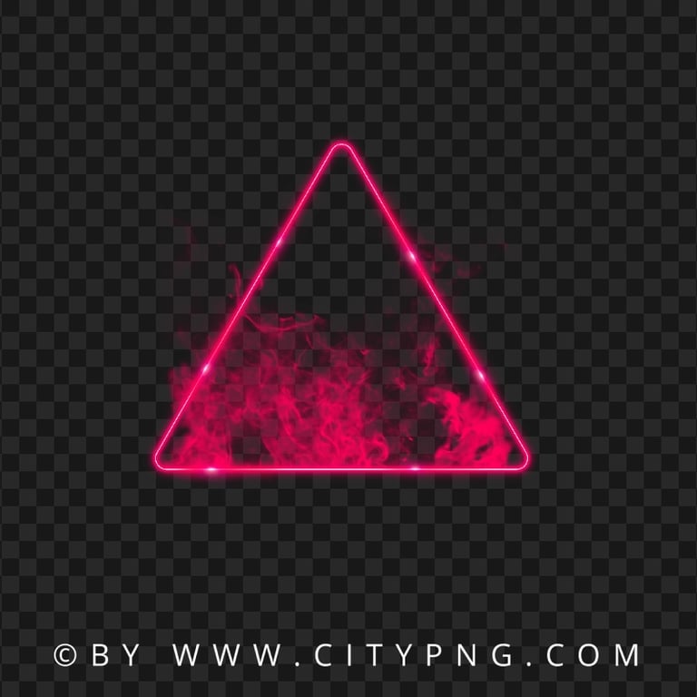 HD Neon Pink Triangle With Smoke Transparent PNG | Citypng