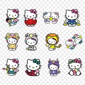 Hello Kitty Text Round Template HD Transparent PNG | Citypng
