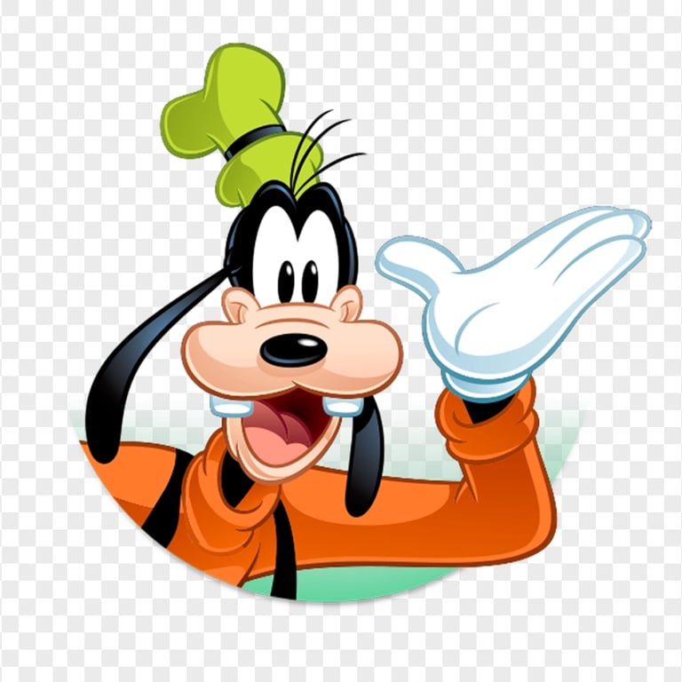 Goofy Face Mickey Mouse Round Logo PNG | Citypng