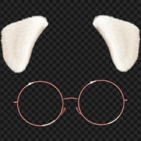 Snapchat Cute Pink Dog Puppy Filter PNG Image | Citypng