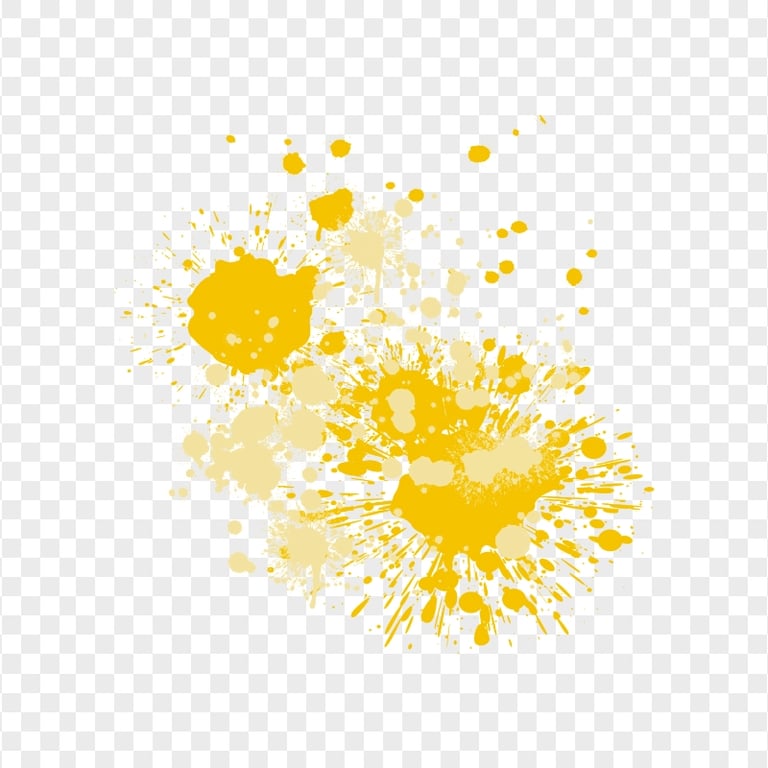 HD Abstract Yellow Paint Splatter Drop Transparent PNG | Citypng