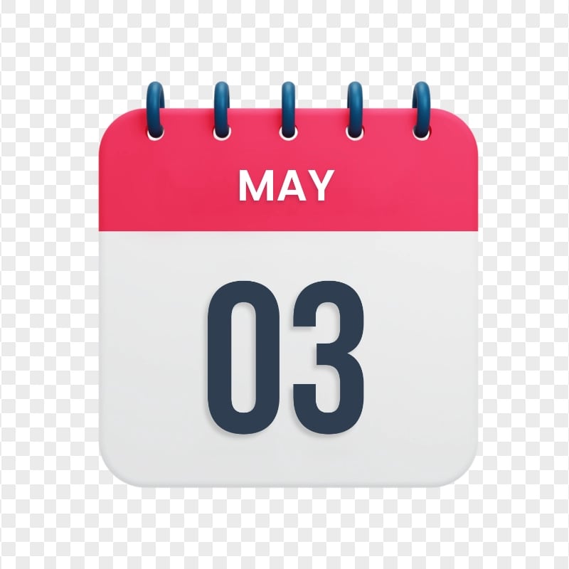 3rd May Date Vector Calendar Icon HD Transparent Background | Citypng