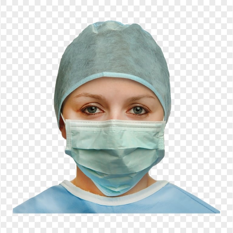 Doctor Nurse Surgical Mask & Cap Disposable | Citypng