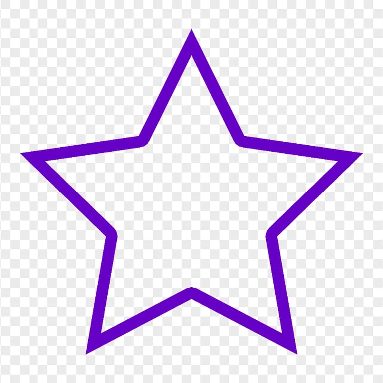 Purple Outline Star Transparent Background | Citypng