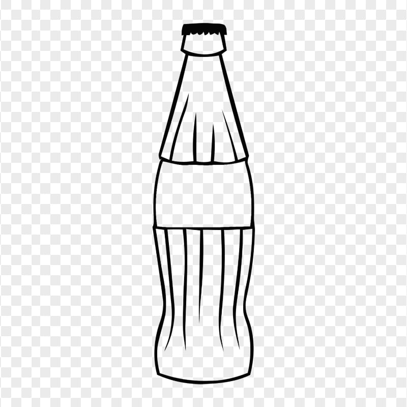 HD Black Outline Cola Coke Soda Bottle Icon PNG | Citypng