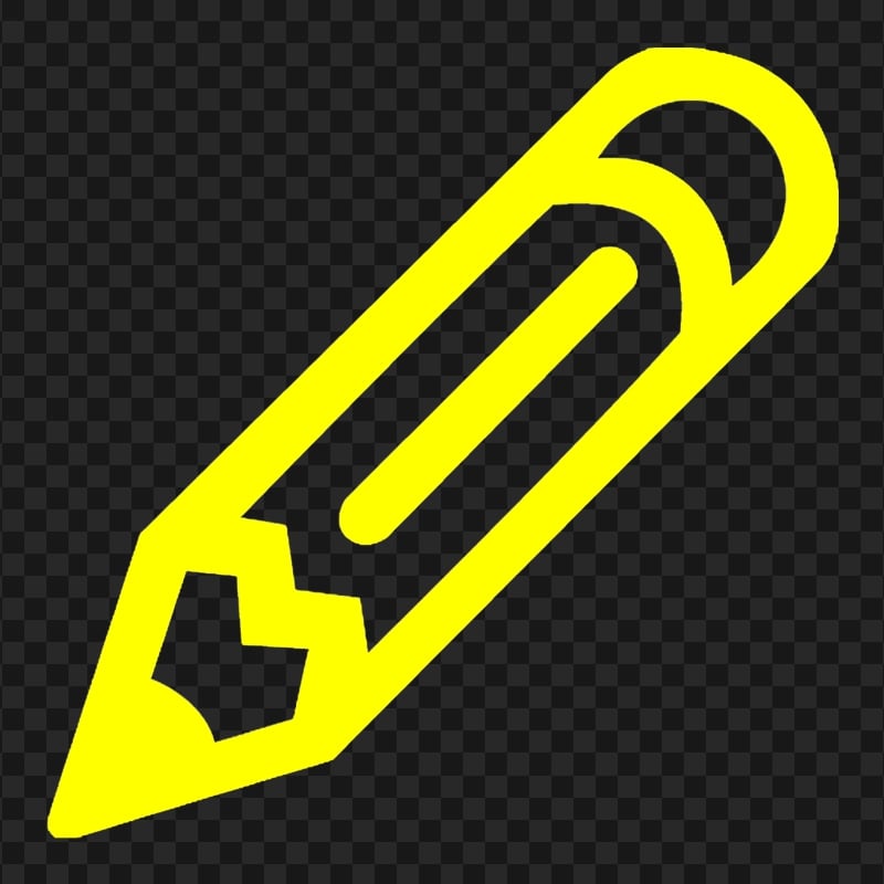 HD Yellow Whole Pencil Outline PNG | Citypng
