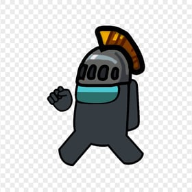 HD Yellow Among Us Character Wear Knight Helmet PNG | Citypng