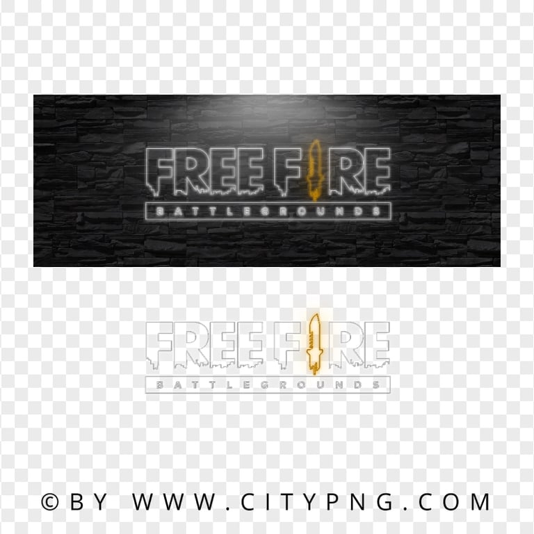 HD Neon Free Fire Logo Battlegrounds PNG | Citypng