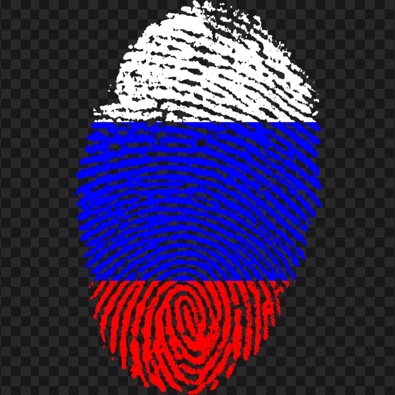 Download HD Fingerprint With Flag Of Russia PNG | Citypng